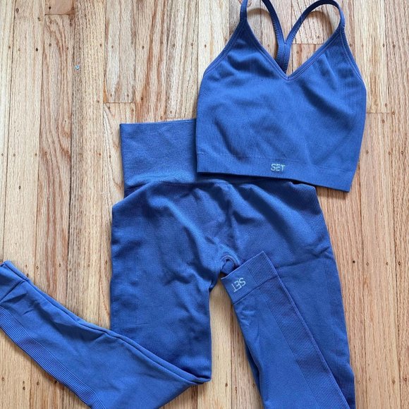 Tops | Setactive Thunder Blue Workout Set | Poshmark